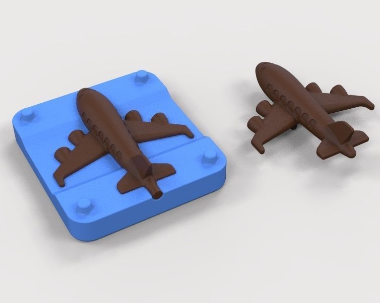 Chocolate Mold Airplane 3D model 3D printable | CGTrader