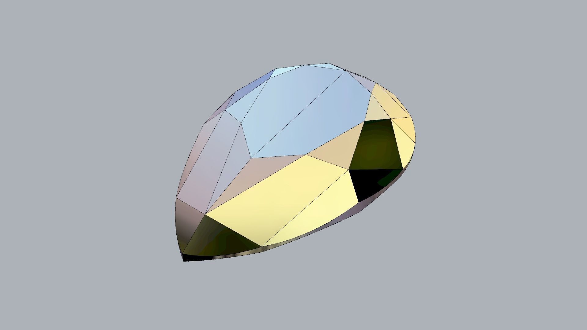 Classic Pear gemstone 3D model 3D printable | CGTrader