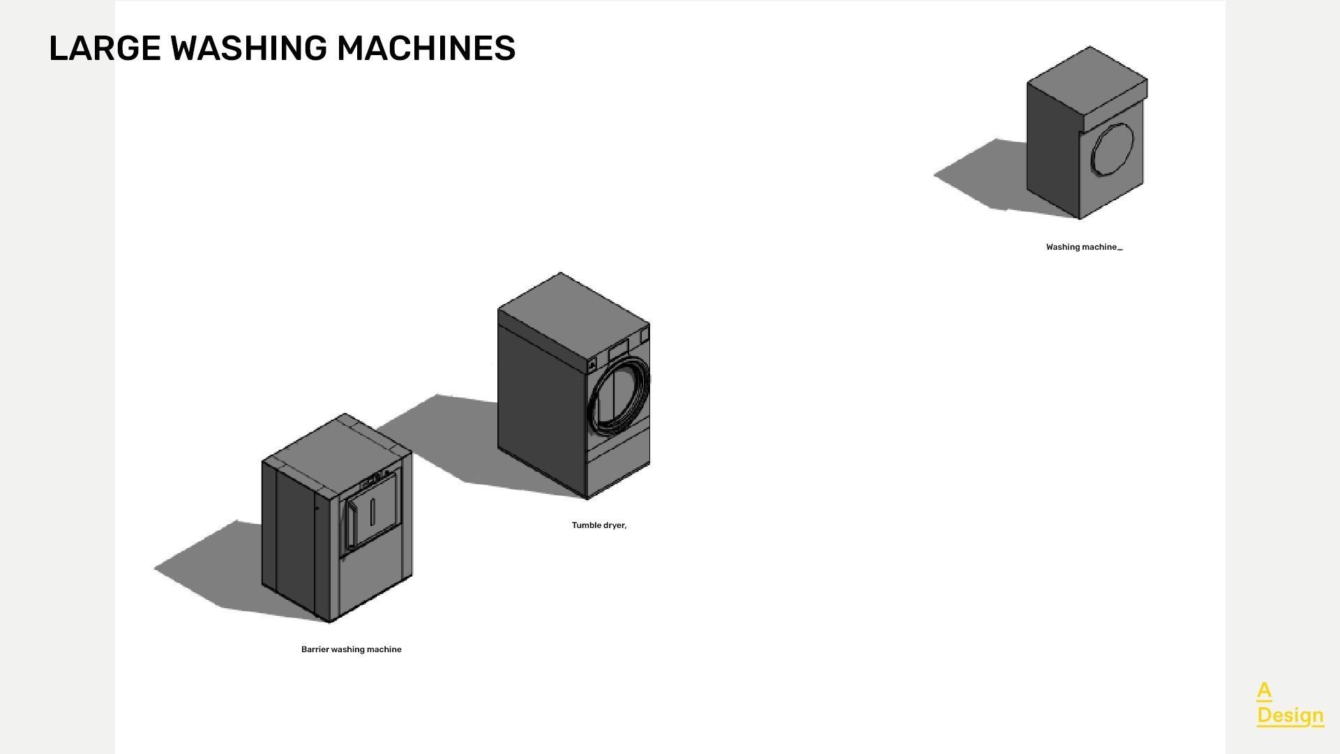 Washing Machines - Pack of revit families 3D model | CGTrader