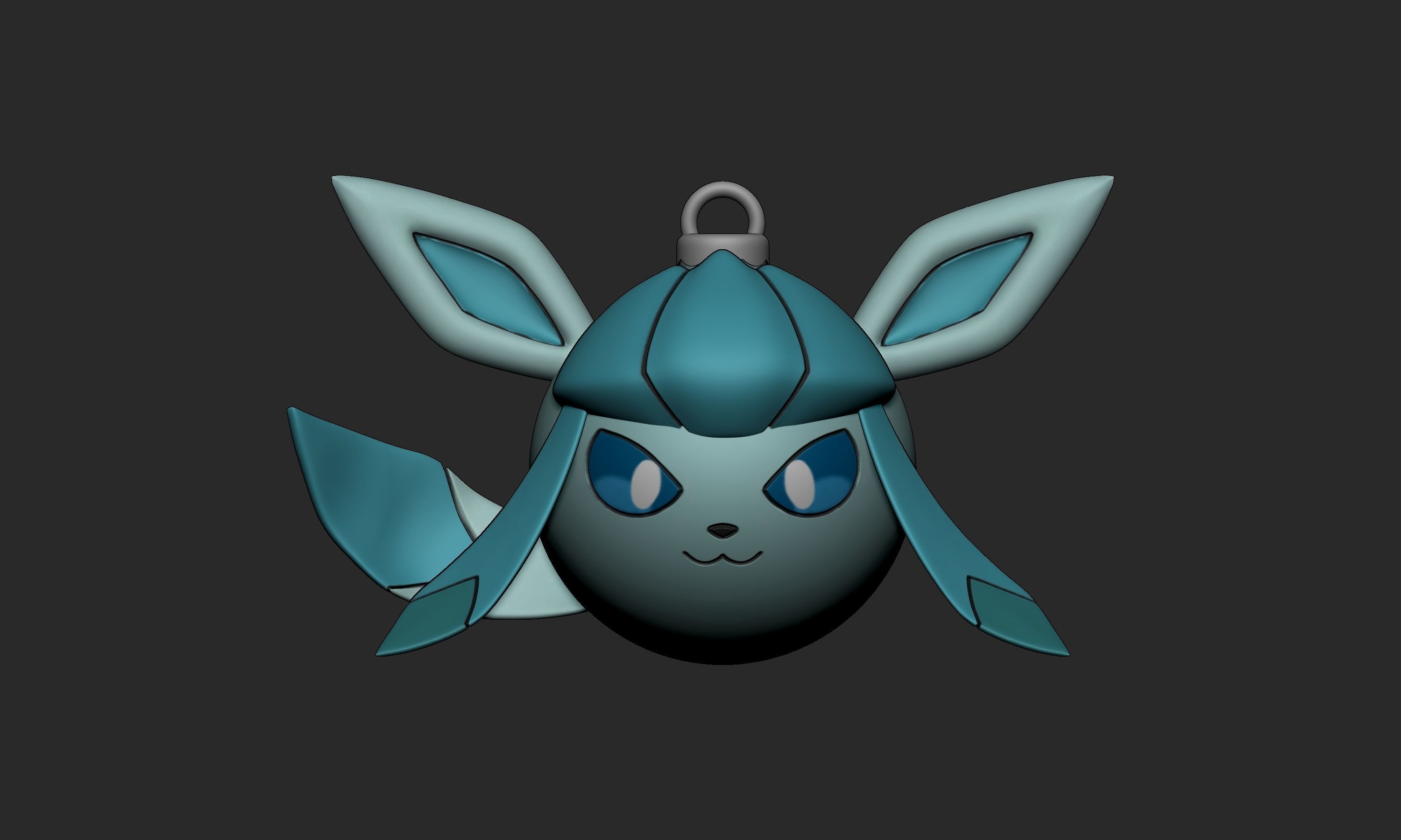 Pokemon - Christmas Ornament Glaceon 3D model 3D printable | CGTrader