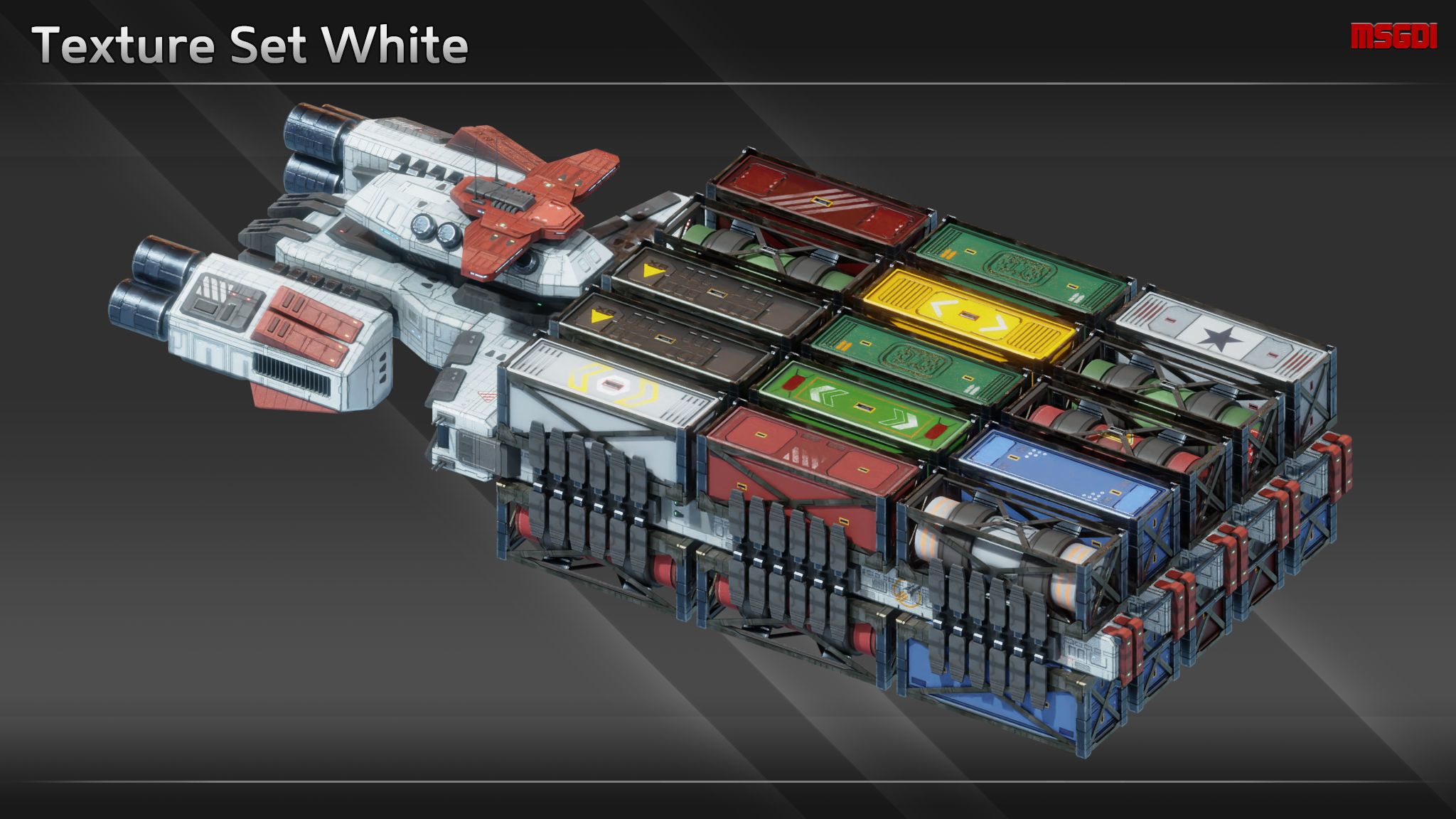 3D model Spaceship CFS24 Heavy Freighter VR / AR / low-poly | CGTrader