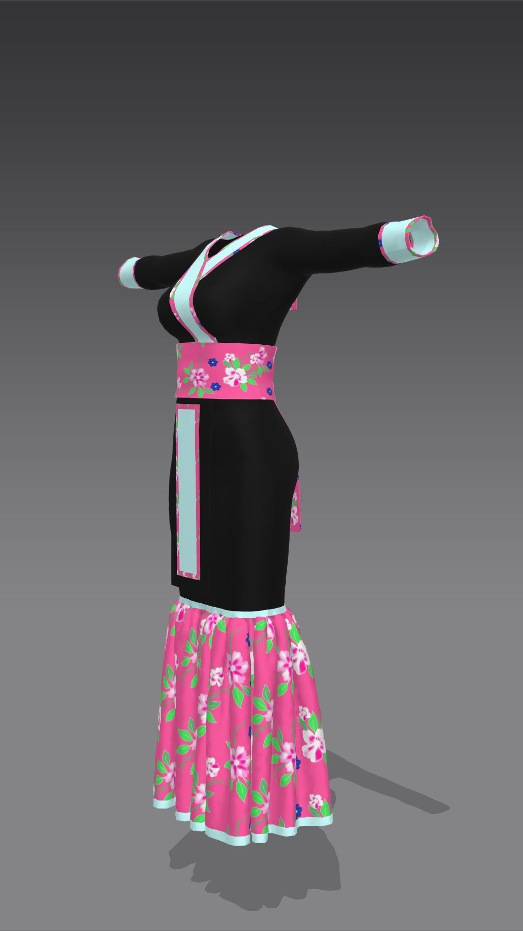 female fashion cartoon 3d outfit 3D model | CGTrader