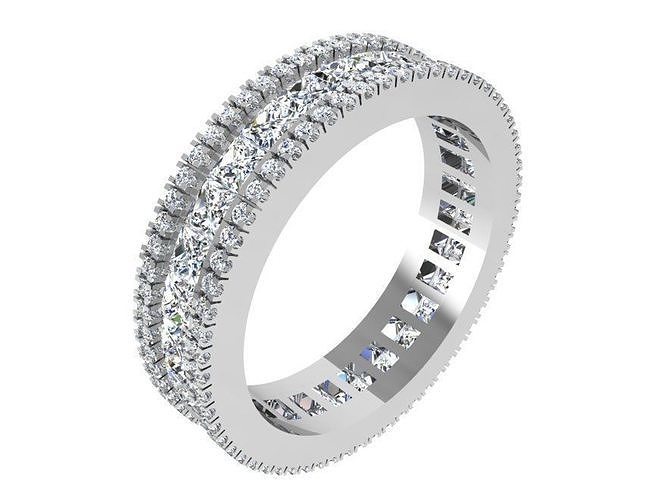 Round ring with diamond stones 3405 3D print model 3D model 3D ...