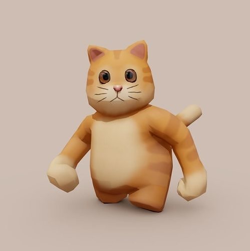 3D model Cute Cat Rigged VR / AR / low-poly | CGTrader