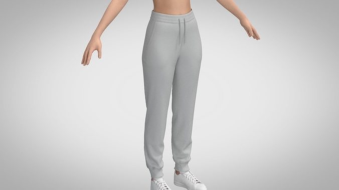 Women Sweatpants 3D model | CGTrader