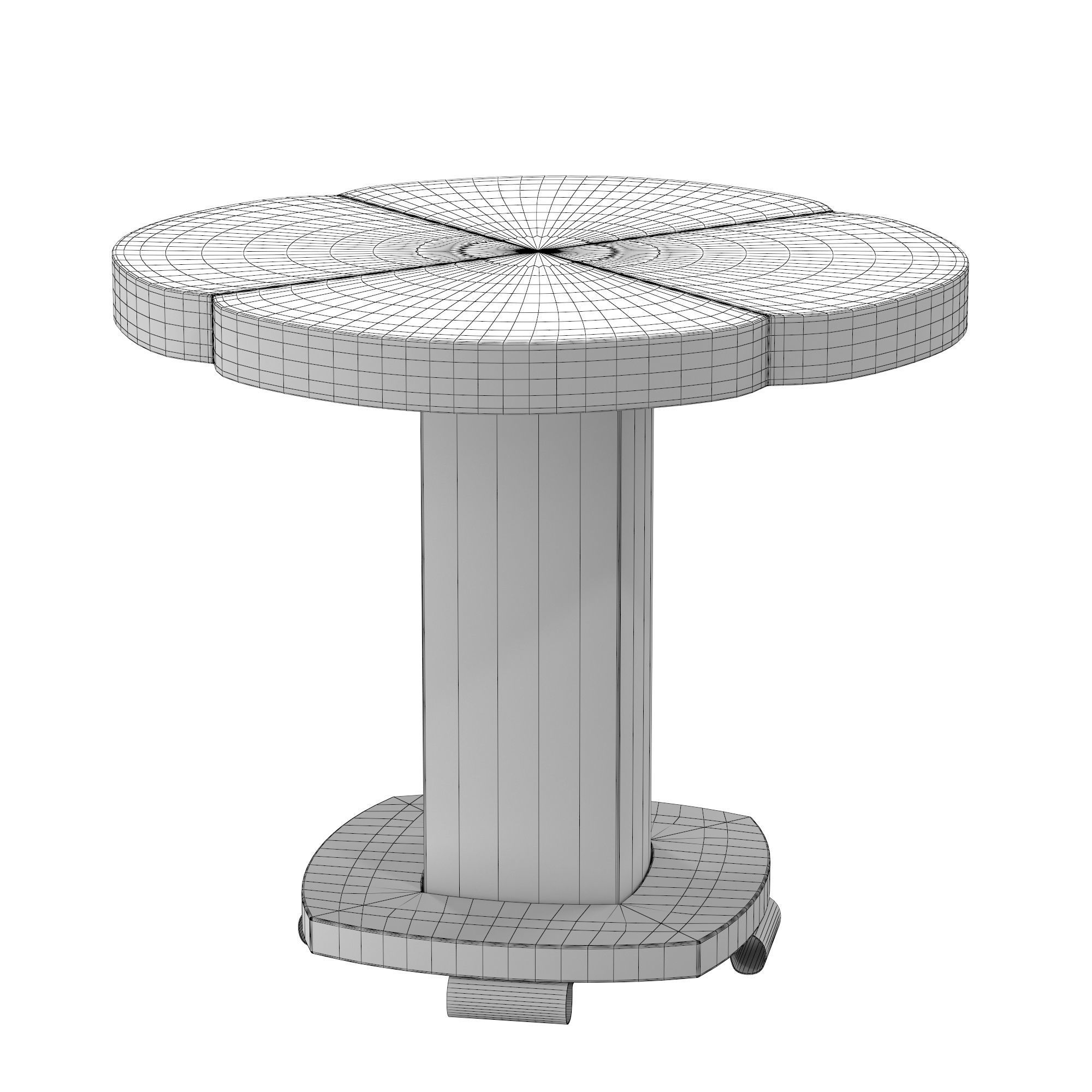 1930S ENGLISH WALNUT OCCASIONAL TABLE 3D model | CGTrader