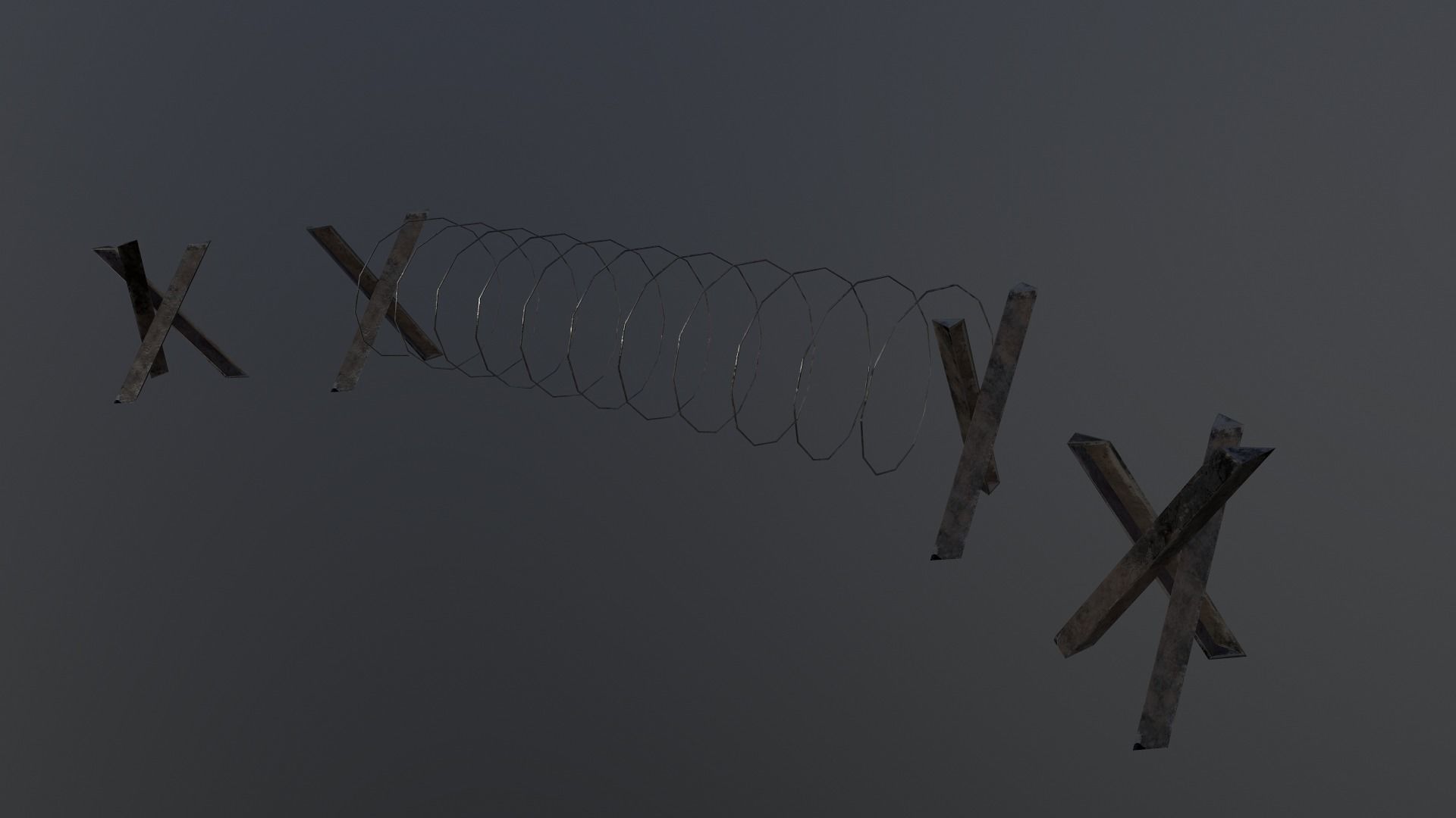 3D model Barbed Wire Barricade VR / AR / low-poly | CGTrader