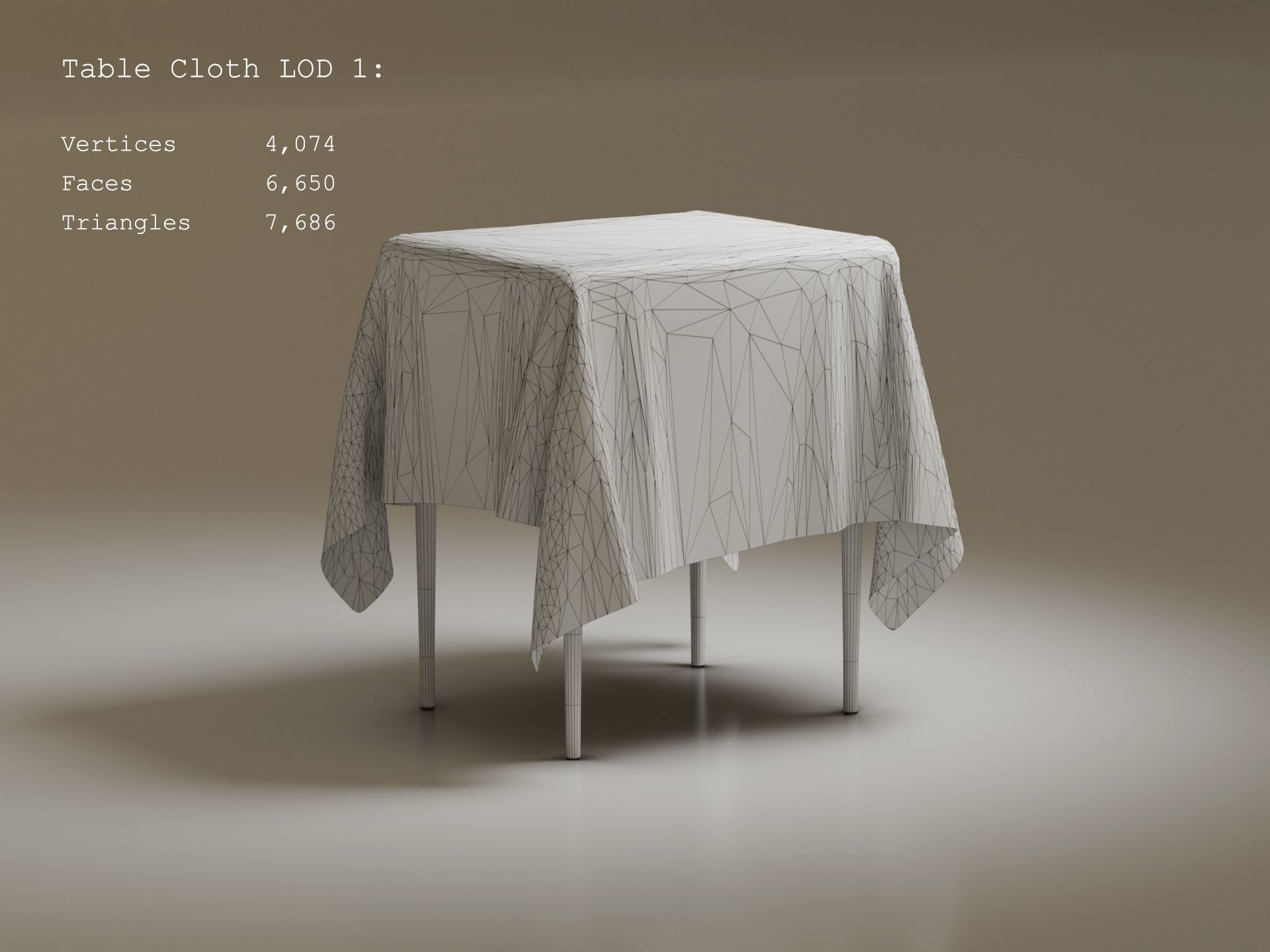 Low-Poly Table Cloth free VR / AR / low-poly 3D model | CGTrader
