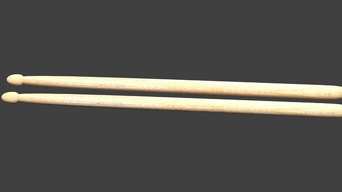 3D model Drum sticks VR / AR / low-poly | CGTrader