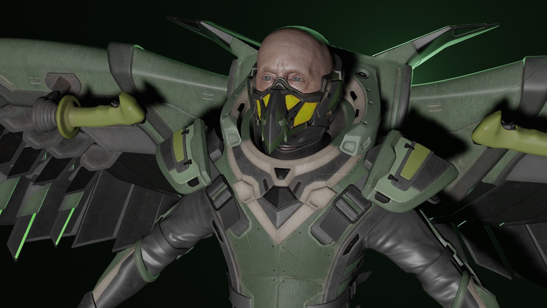 Marvels Spiderman The Vulture 3D model rigged | CGTrader