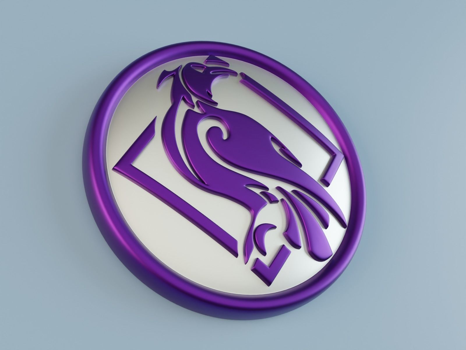Genshin Impact Fischl von Luftschloss Narfidort Emblem pendant 3D model ...