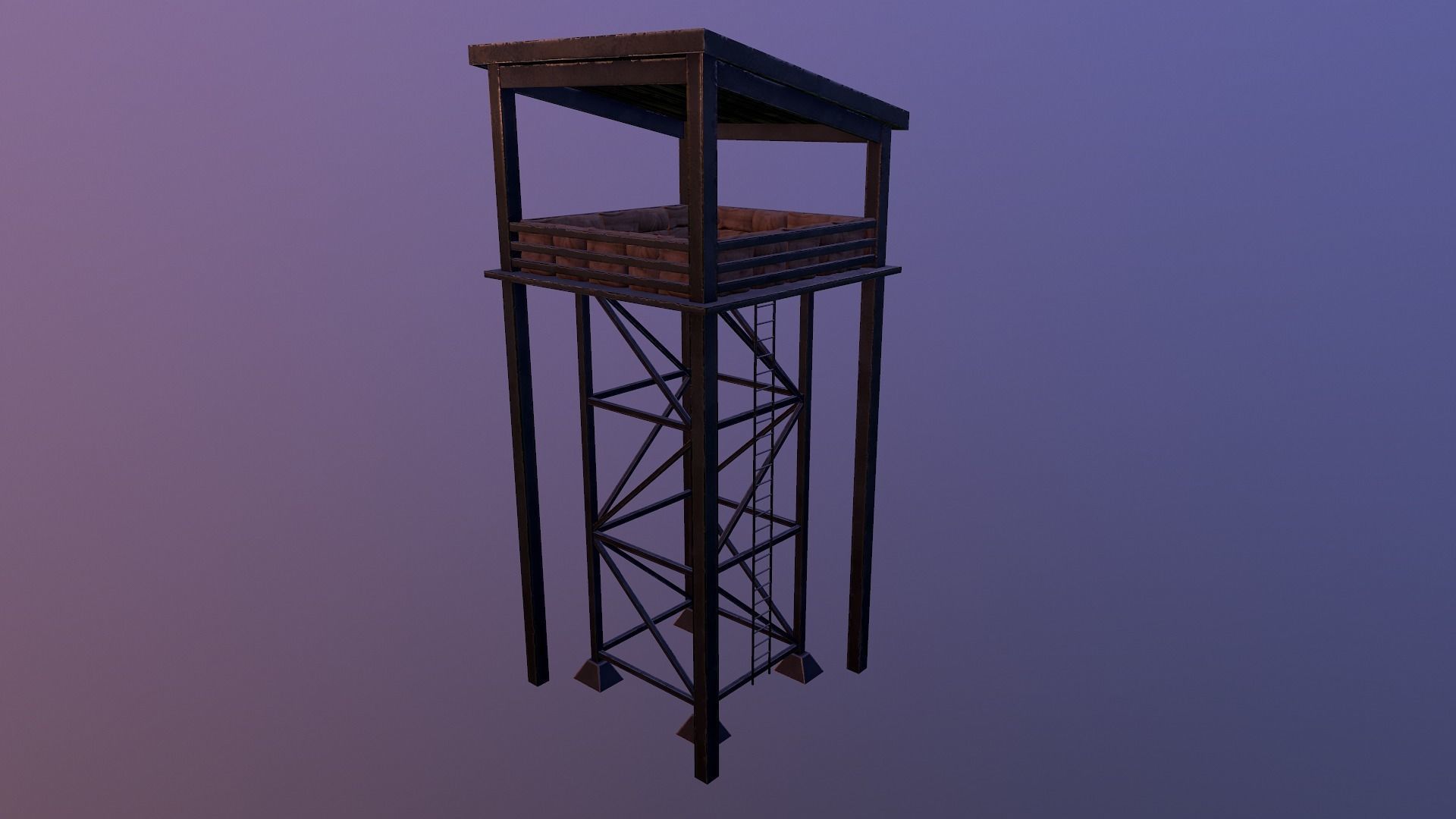 3D model Military Watchtower VR / AR / low-poly | CGTrader