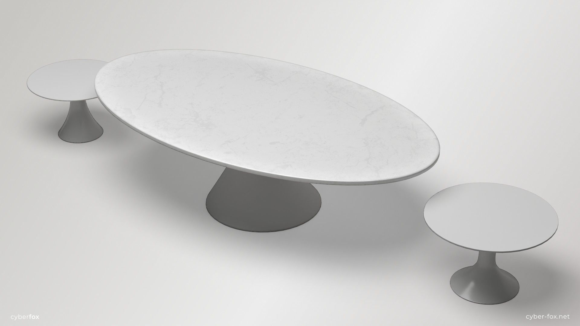 3D model Futuristic Tables Set VR / AR / low-poly | CGTrader