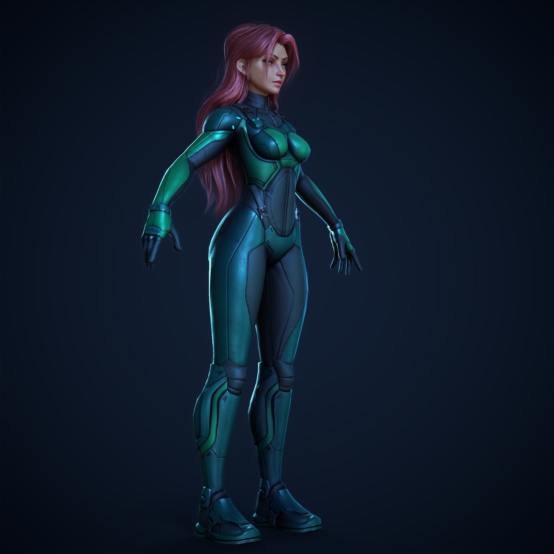 3D model Female Futuristic VR / AR / low-poly | CGTrader