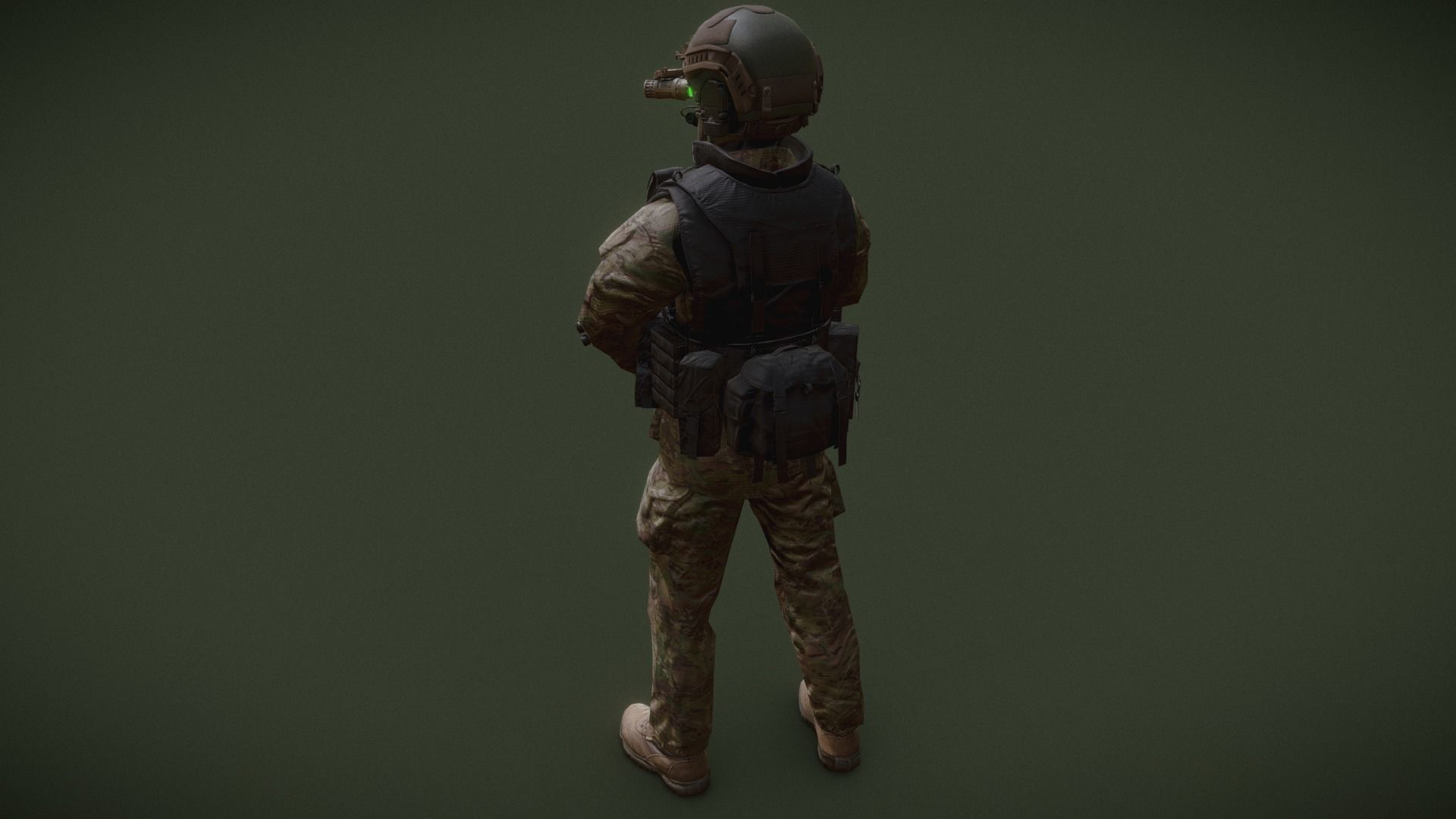 SWAT Operator free VR / AR / low-poly 3D model rigged | CGTrader