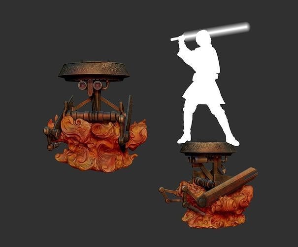mustafar droid diorama 3D model 3D printable | CGTrader