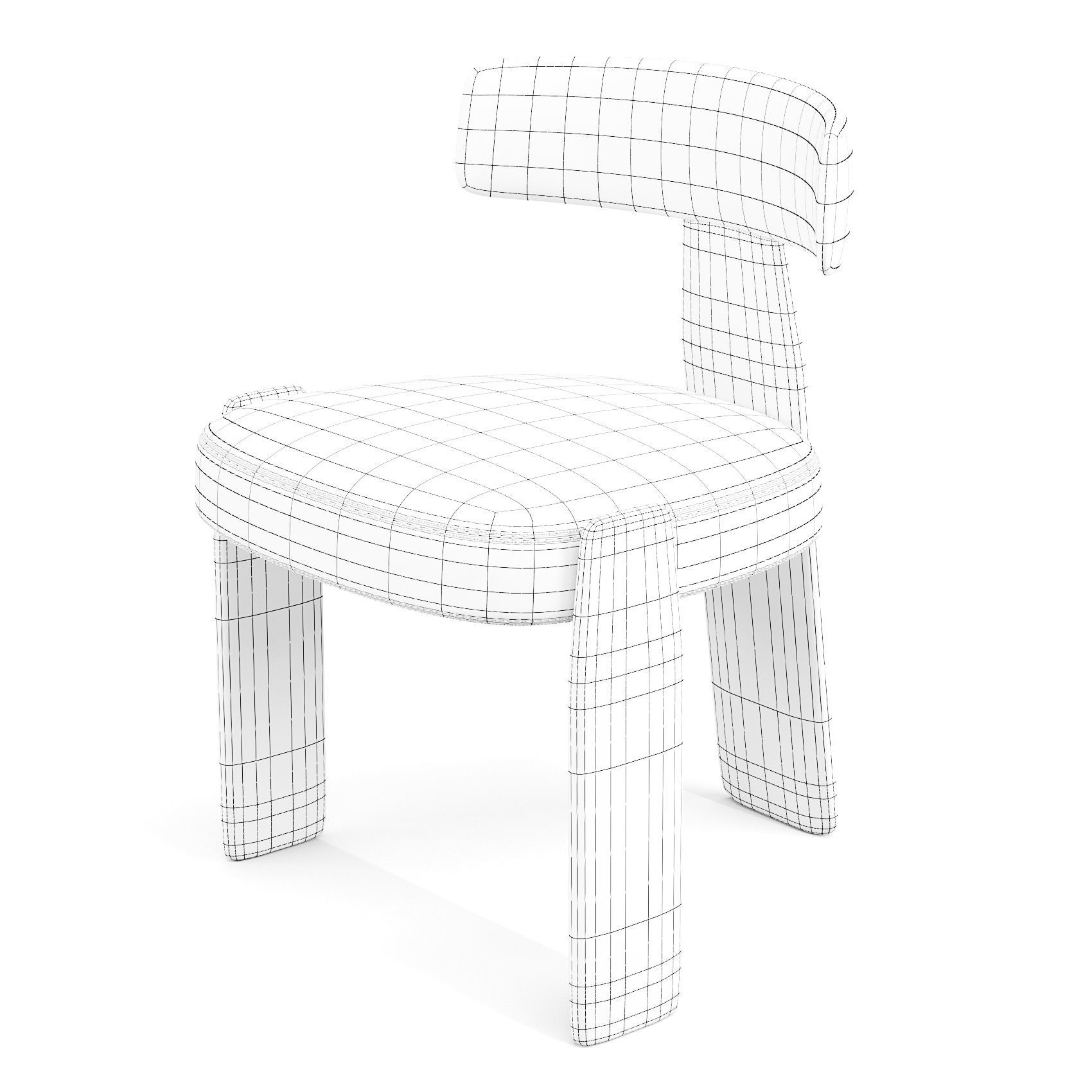 3D model Andreu World Oru SI2270 - Dining Chair VR / AR / low-poly ...