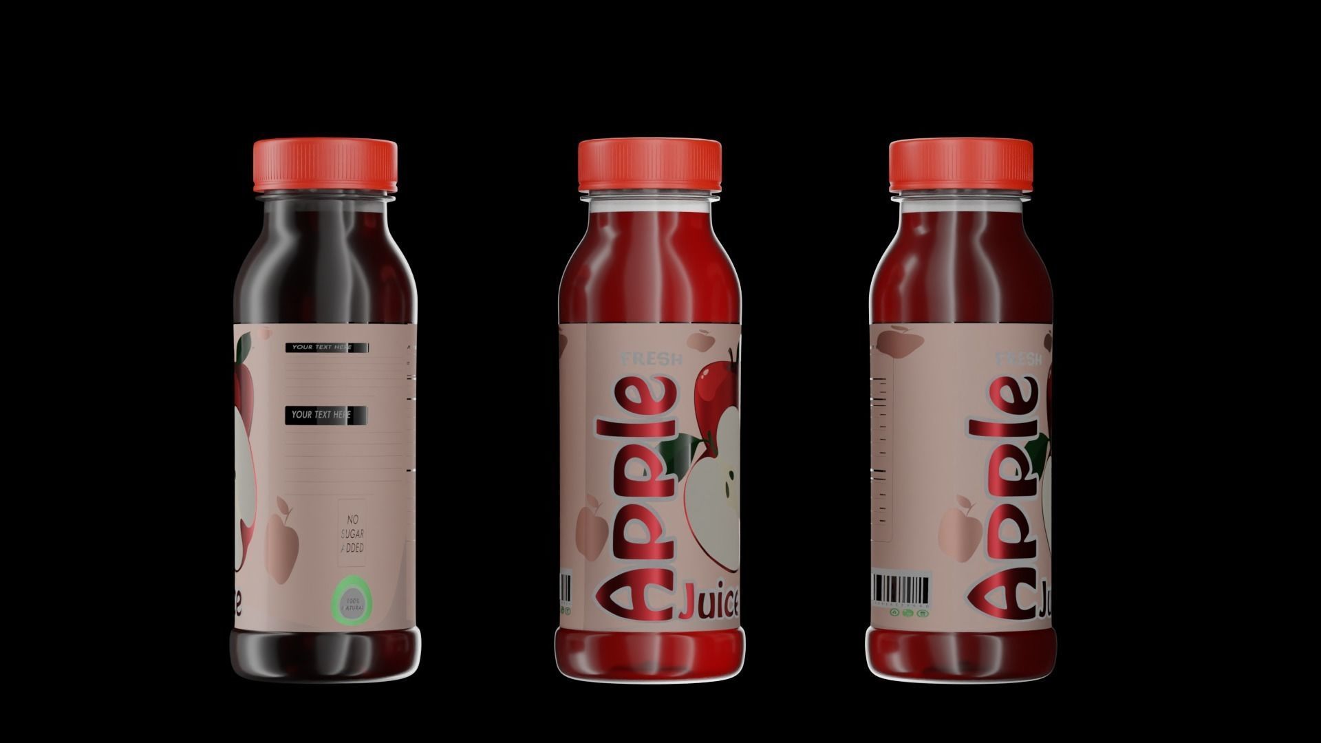 Juice Bottle Mockup 3D model 3D model | CGTrader