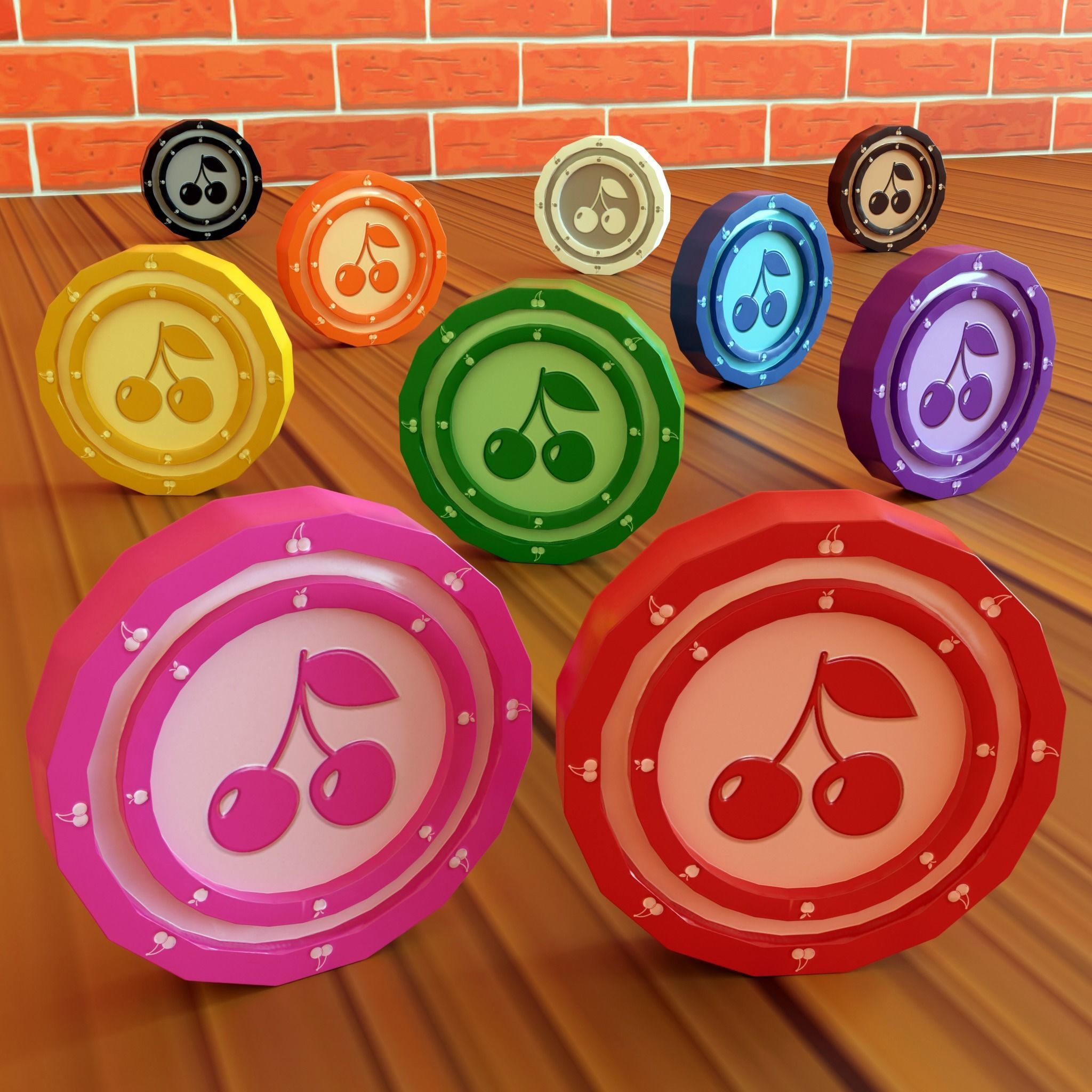 3D model Cartoon Coins Pack04 VR / AR / low-poly | CGTrader