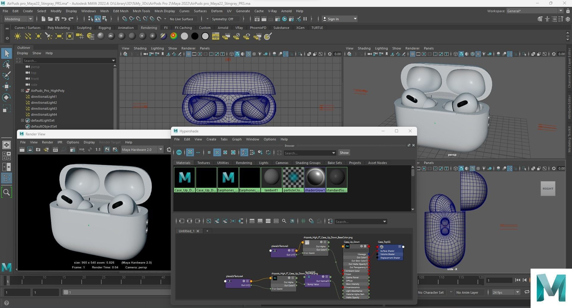 3D model AirPods Pro 2 VR / AR / low-poly | CGTrader
