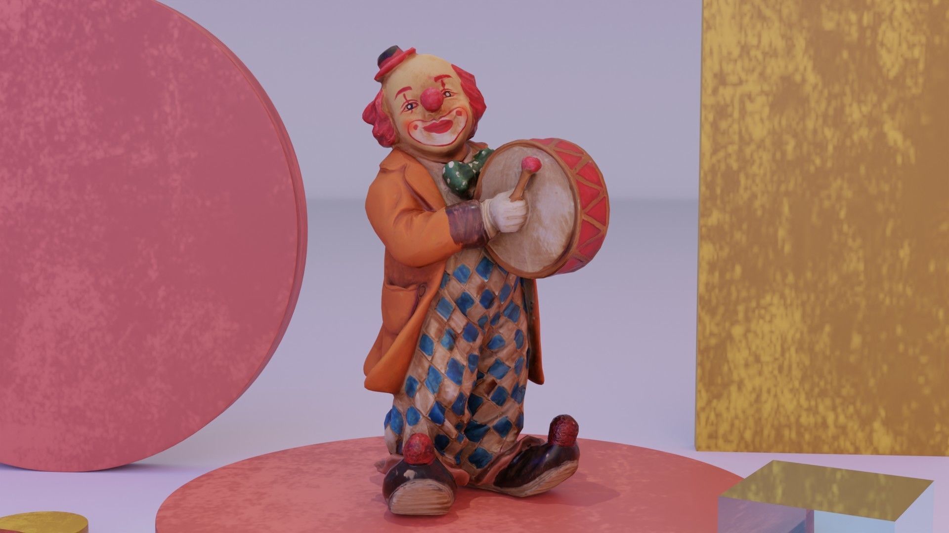 3D model Clown statuette VR / AR / low-poly | CGTrader