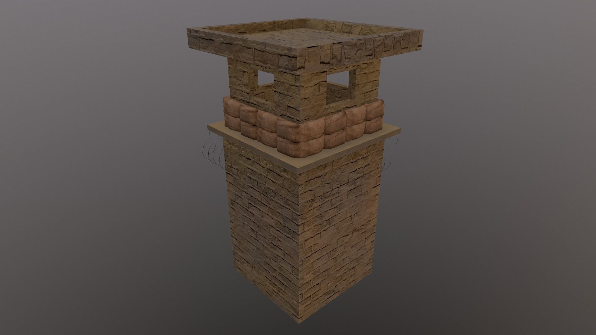 3D model Desert Watchtower VR / AR / low-poly | CGTrader