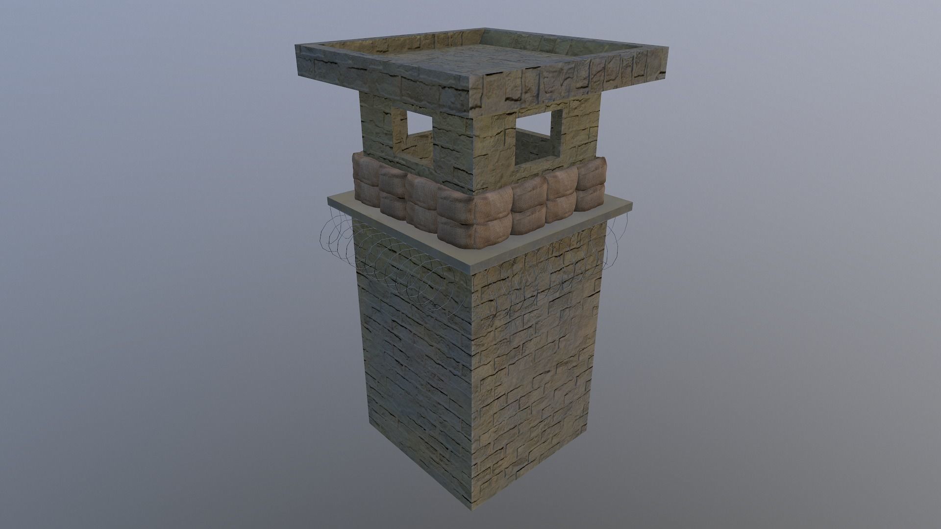 3D model Desert Watchtower VR / AR / low-poly | CGTrader
