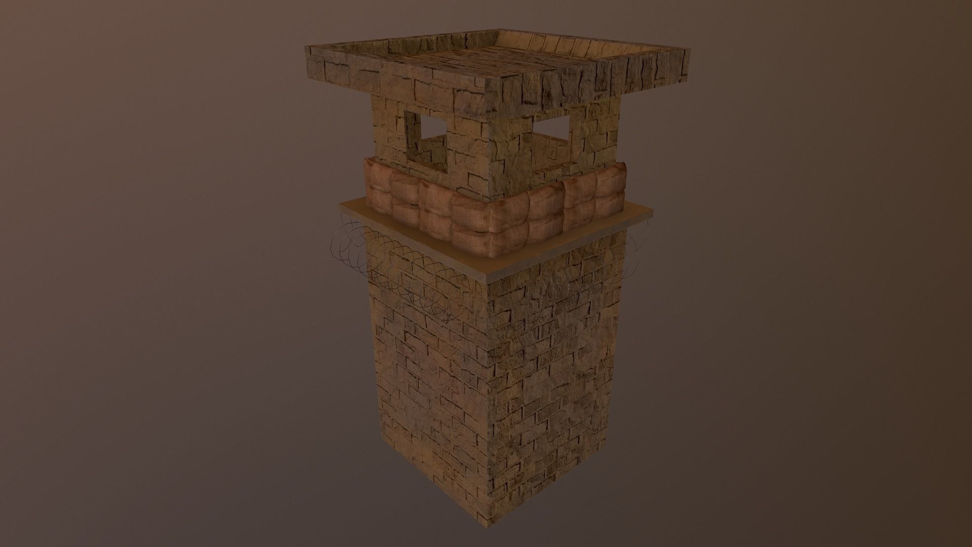 3D model Desert Watchtower VR / AR / low-poly | CGTrader