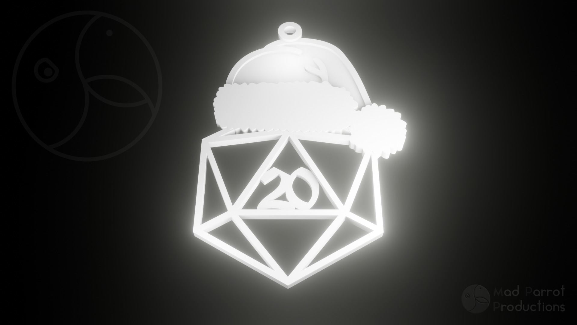 D20 Themed Christmas Tree Decoration 3D model 3D printable | CGTrader