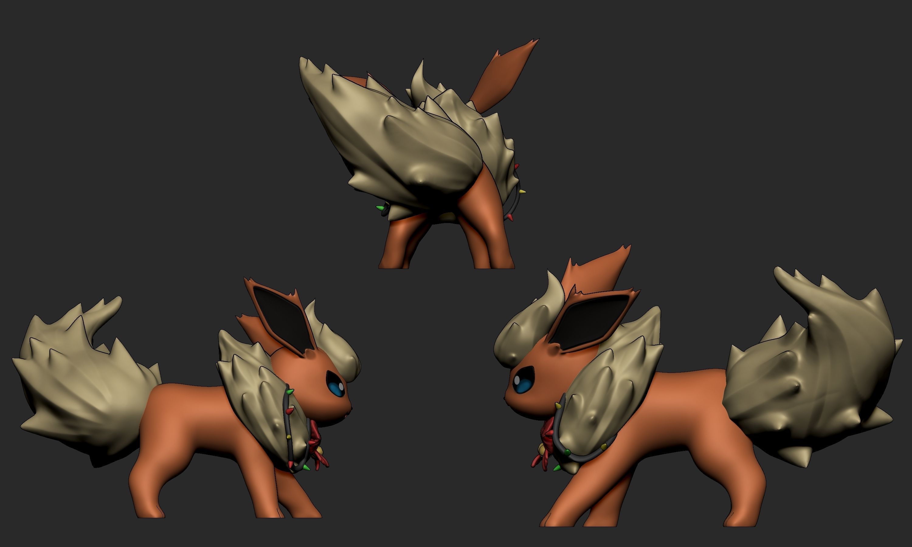 Pokemon - Christmas Flareon 3D model 3D printable | CGTrader