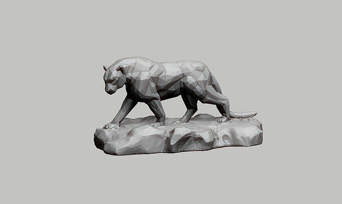 panther low poly a01 3D model 3D printable | CGTrader