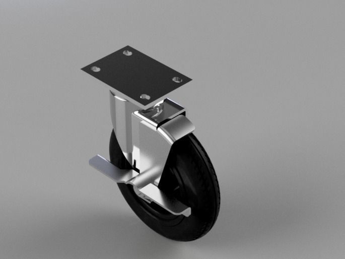 Castor Wheel 3D model | CGTrader
