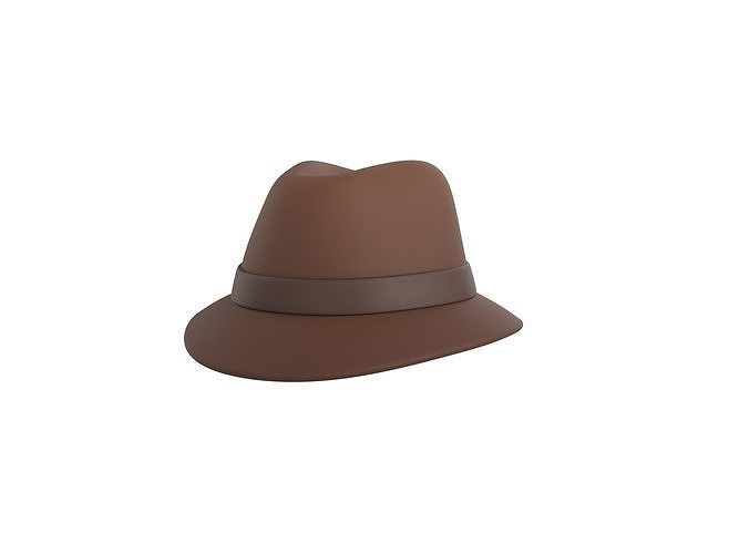 Cartoon Fedora Hat 3D model | CGTrader