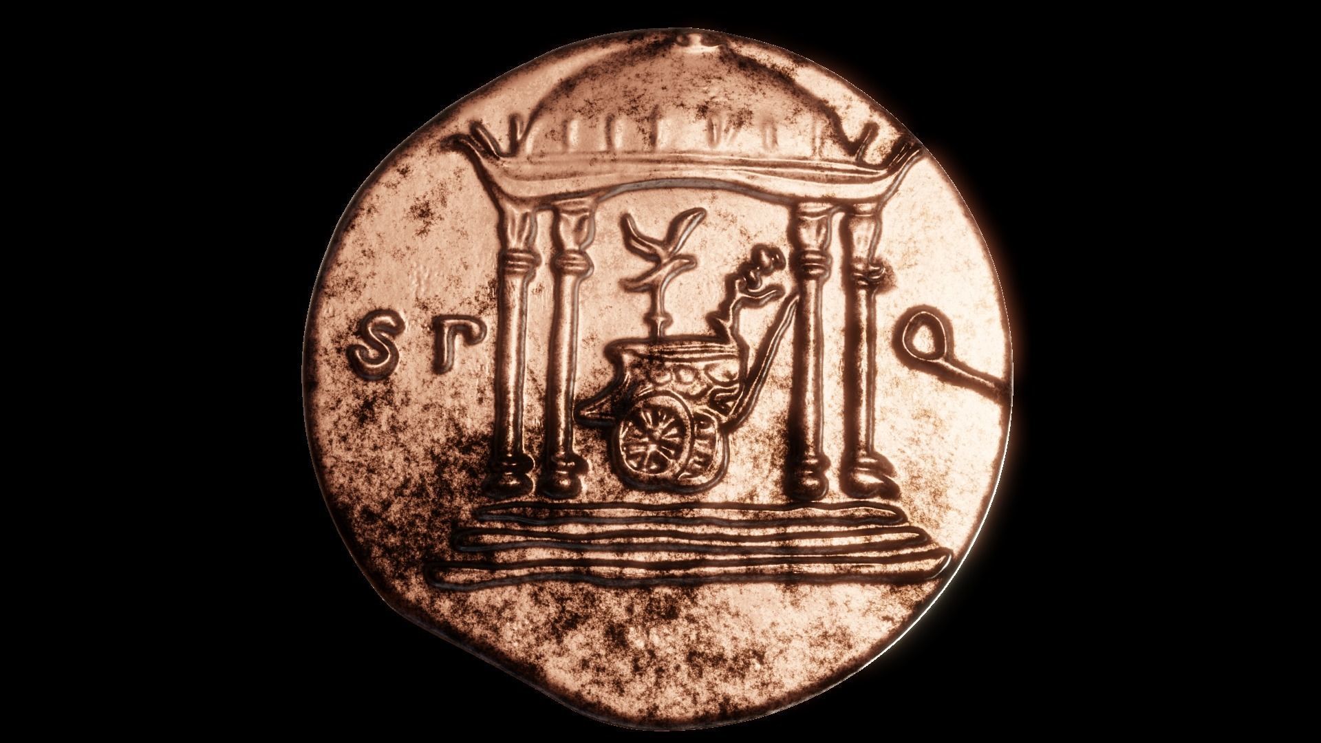 ancient rome coin-victory over Parthia 3D model 3D printable | CGTrader