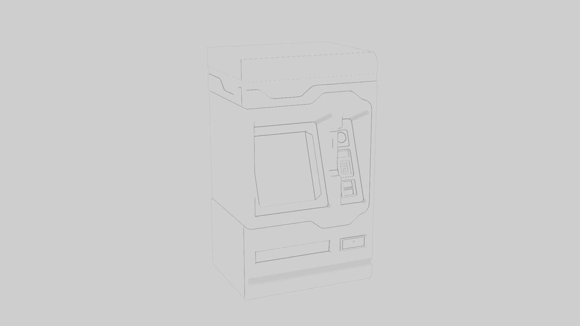 3d Model Automated Teller Machine Vr Ar Low Poly Cgtrader 
