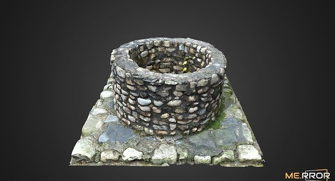 Stone Well with Moss 3D model | CGTrader