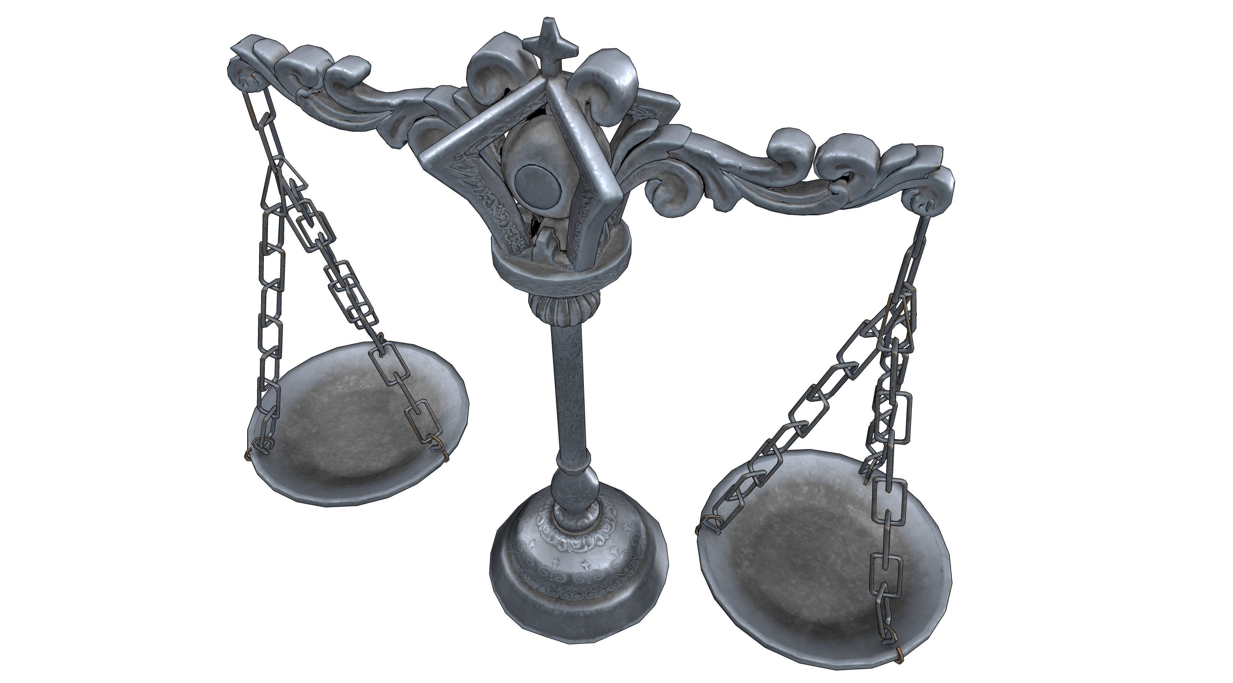 balances scale 3D model | CGTrader