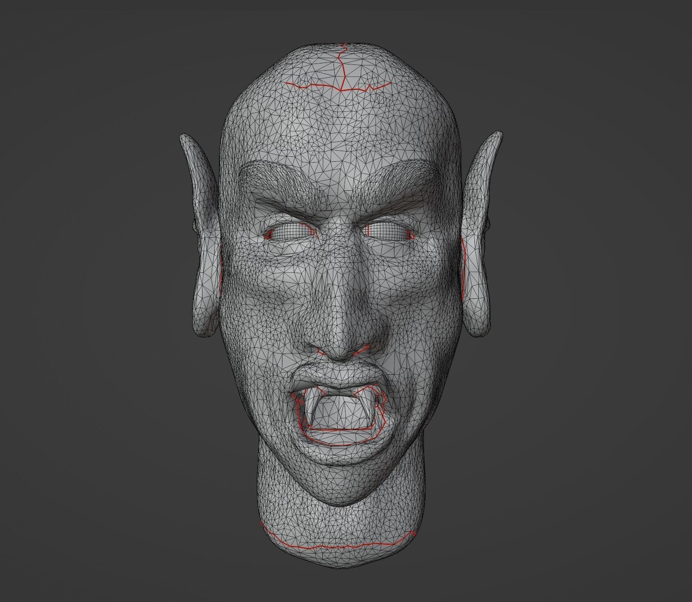 3D model Posable Vampire Head VR / AR / low-poly | CGTrader