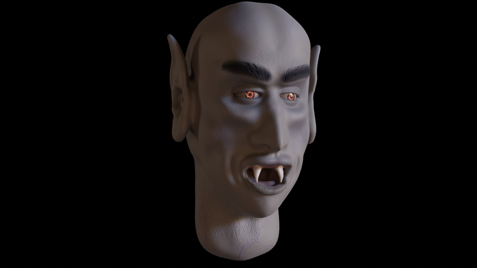 3D model Posable Vampire Head VR / AR / low-poly | CGTrader