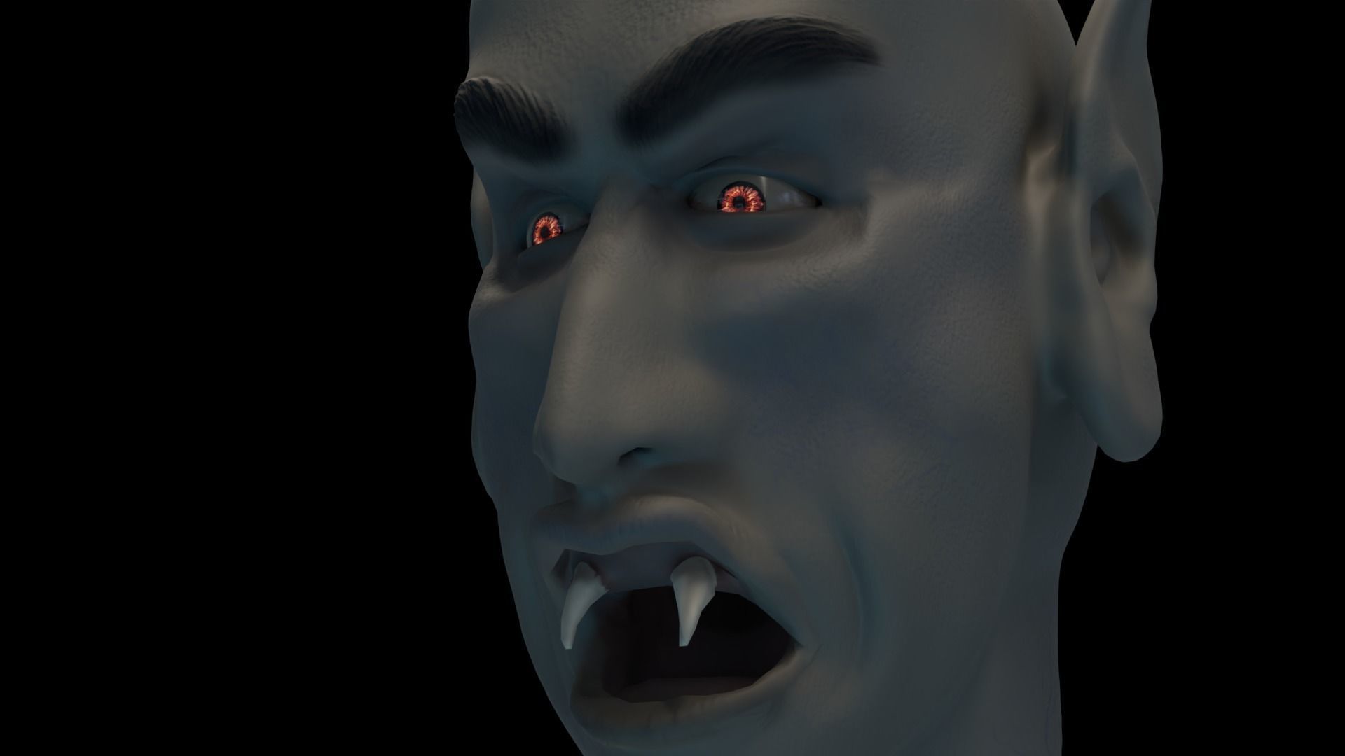 3D model Posable Vampire Head VR / AR / low-poly | CGTrader