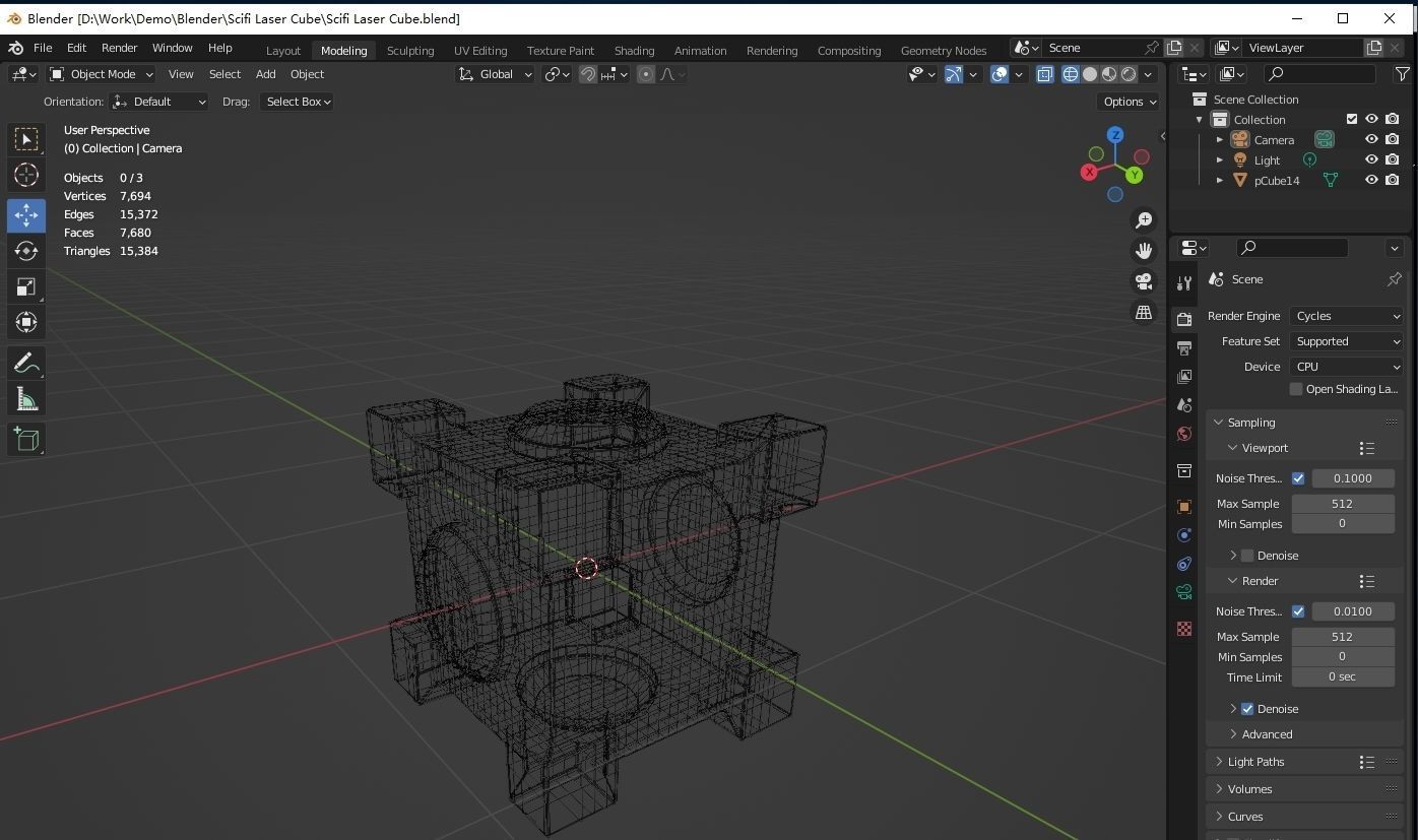 Science Fiction Future Cube 3D model | CGTrader