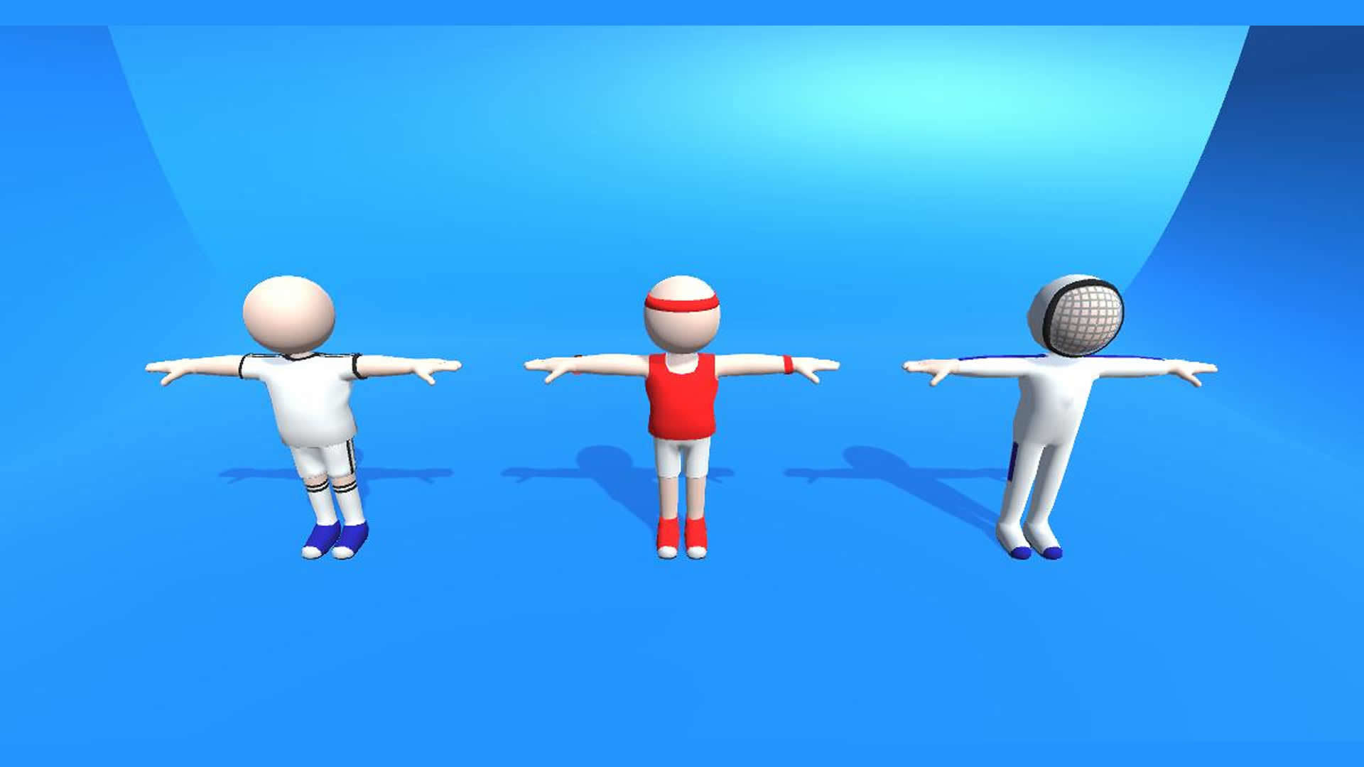 3D model Hyper-Casual Low Poly Stickman Characters Sports Pack 3D model ...