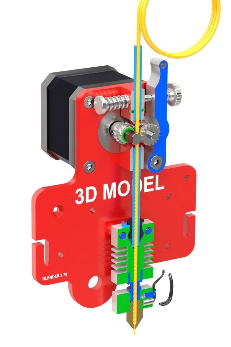 Extruder for 3D printer 3D model | CGTrader