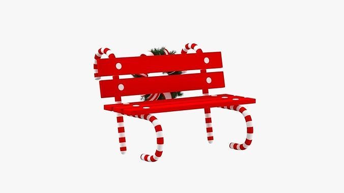 Christmas Bench free 3D model | CGTrader