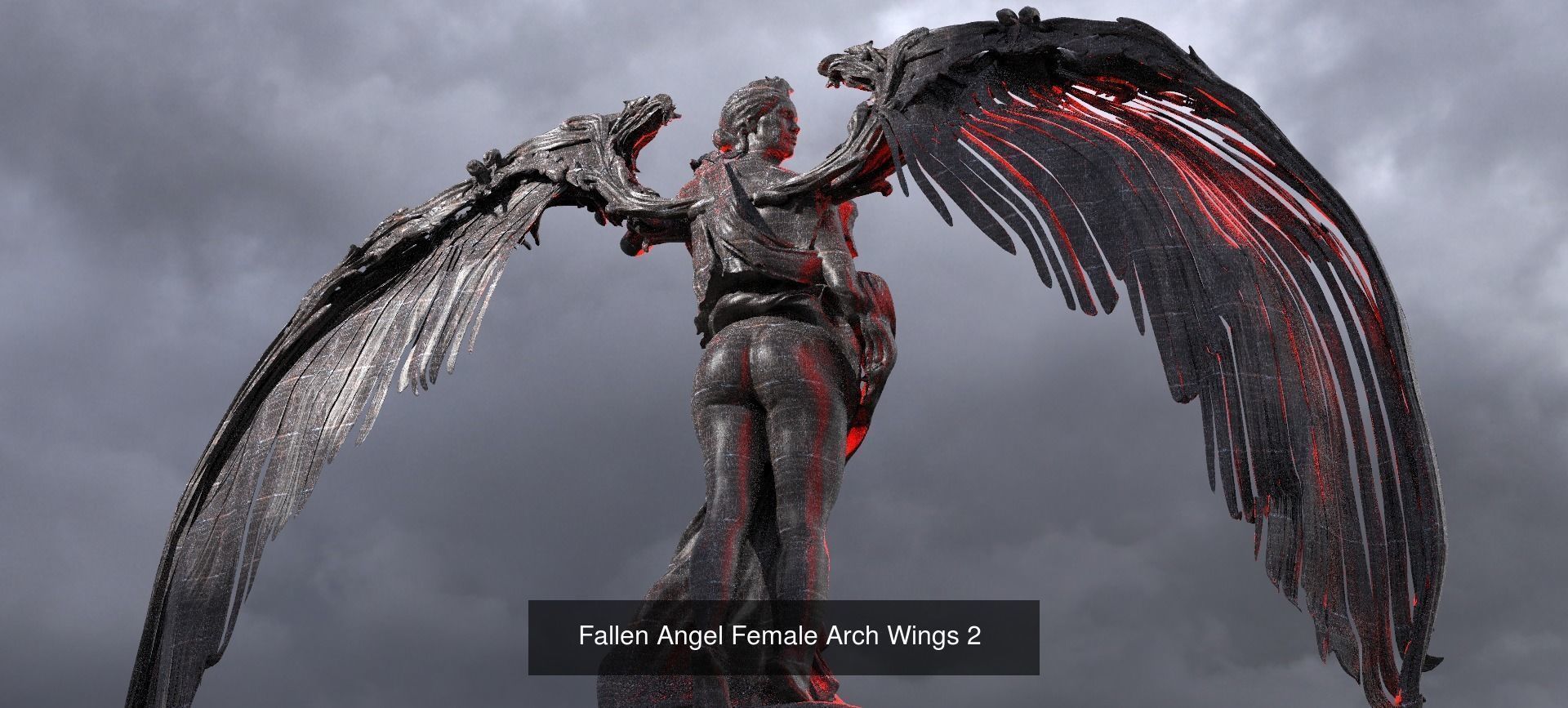 Angelic Female Statues 3D Model Collection | CGTrader