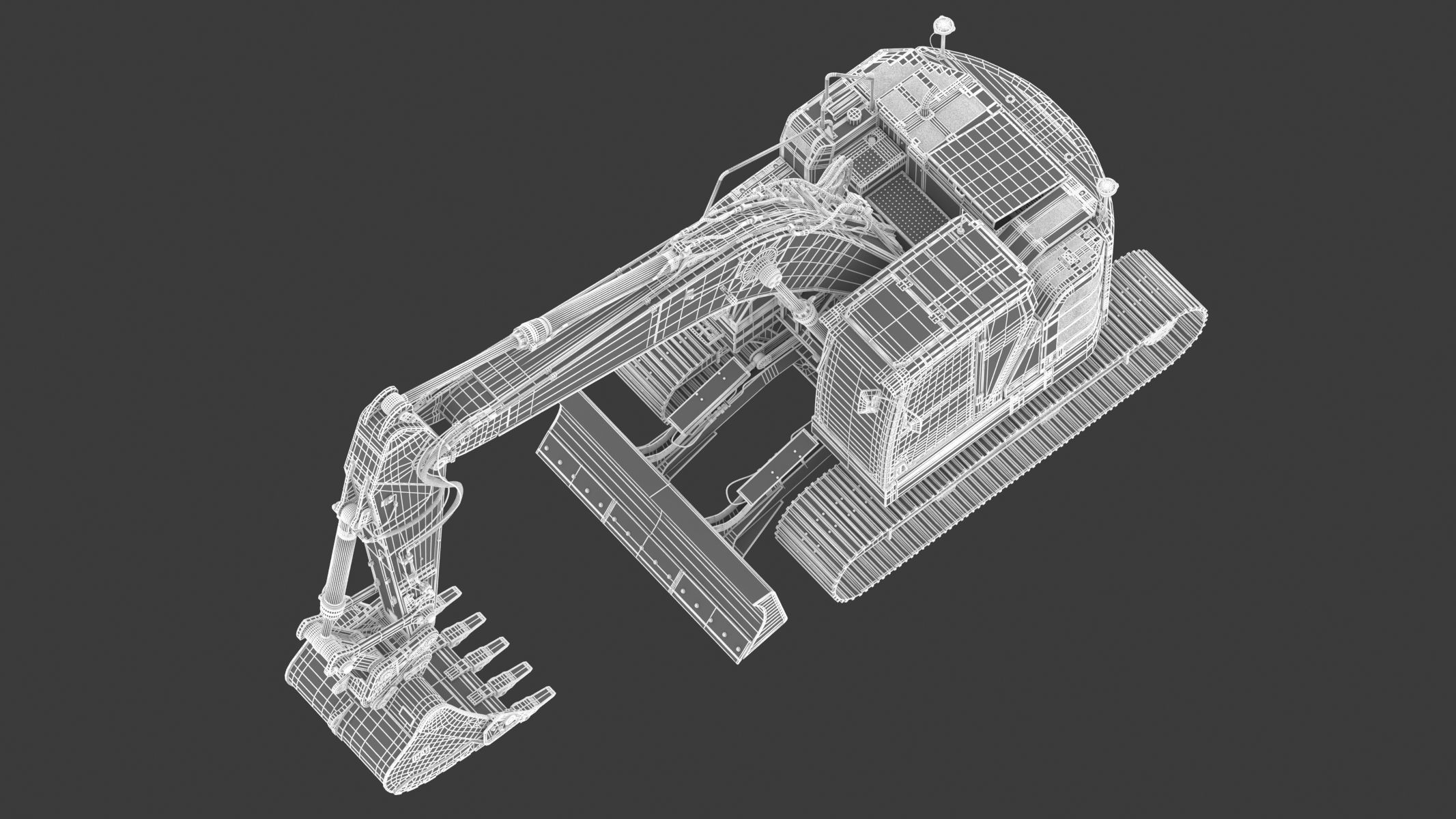 Crawler Excavator Generic 04 3D model | CGTrader