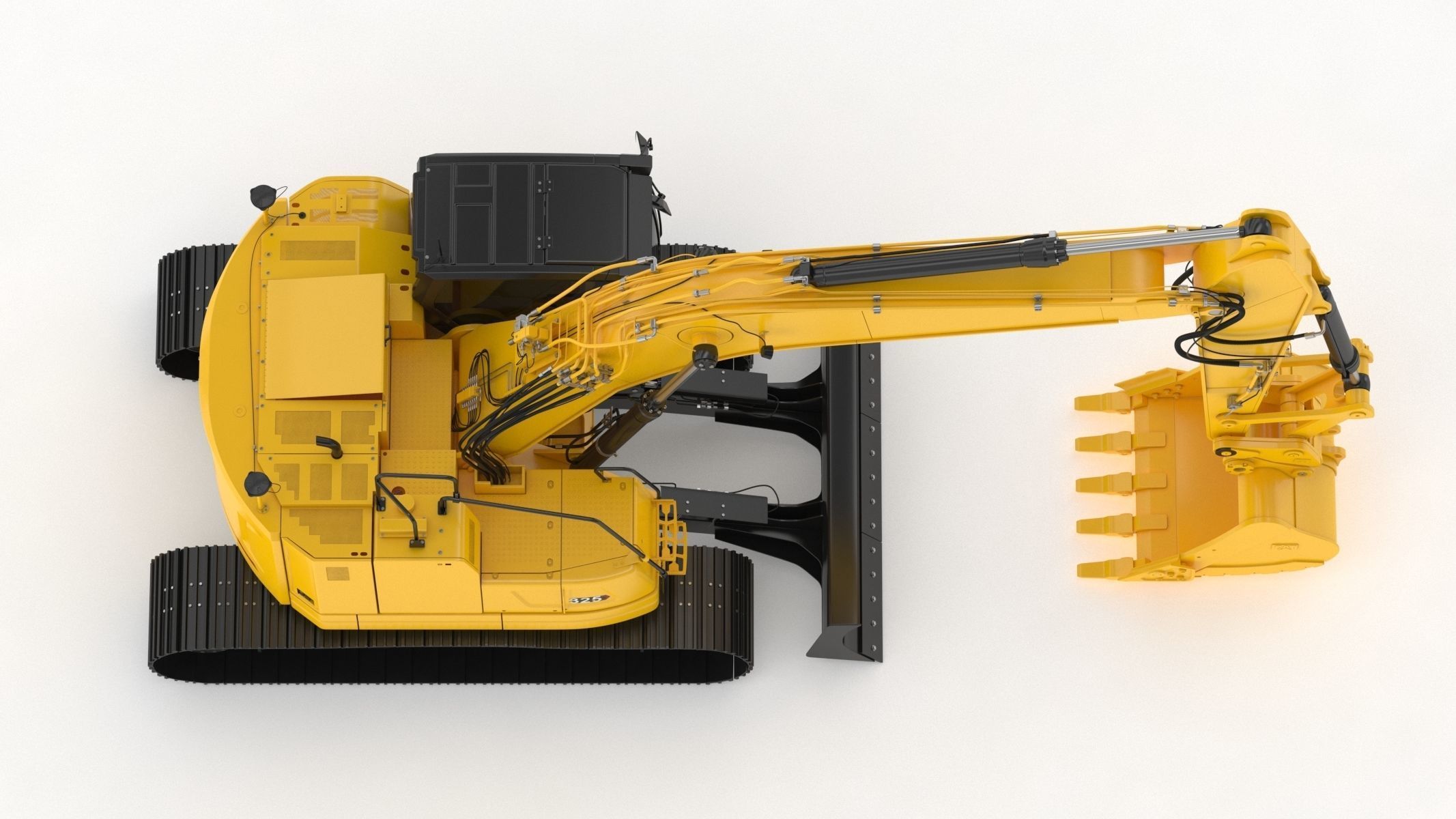 Crawler Excavator Generic 04 3D model | CGTrader