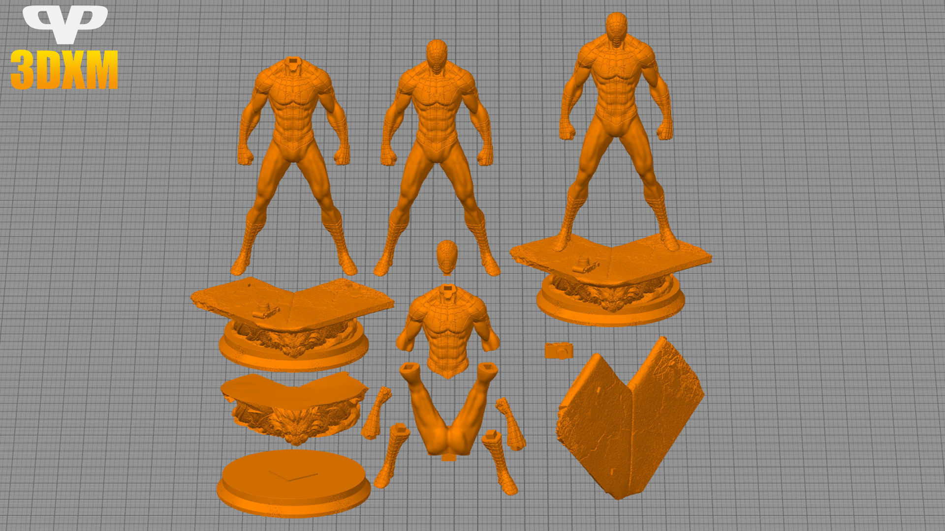 Spider-Man STL for 3D Printing ChibiSTL 3DXM 3D model 3D printable ...