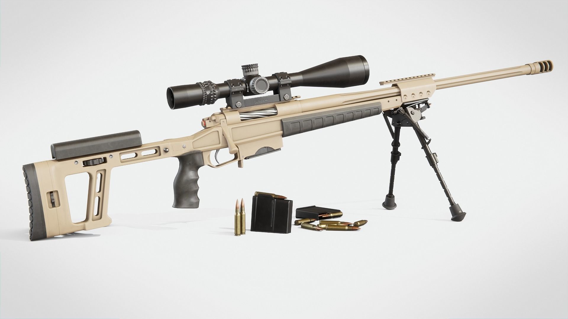 3D model Sniper rifle ORSIS T-5000 VR / AR / low-poly | CGTrader