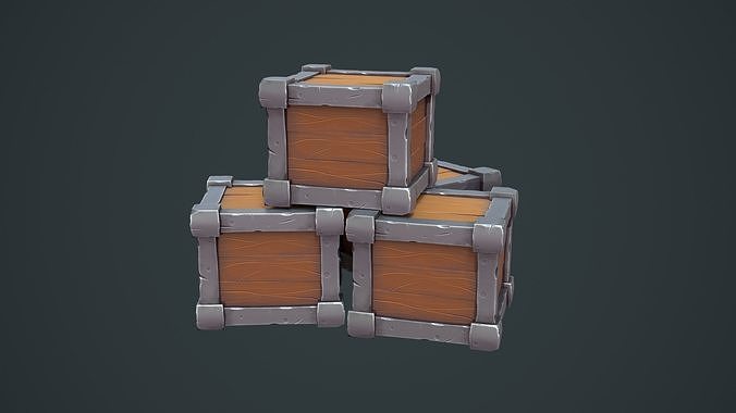 3D model Box stylzied VR / AR / low-poly | CGTrader